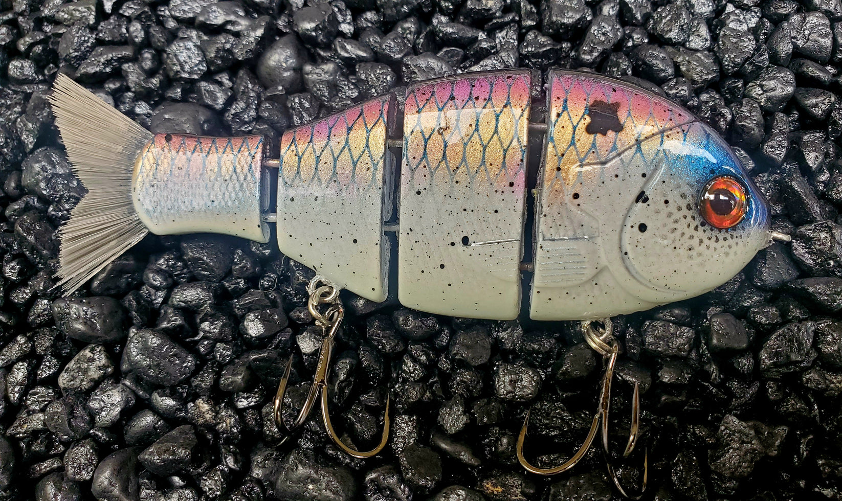 Mike Bucca Baby Bull Gill Custom Repainted Swimbait Goldenberry Shad ...
